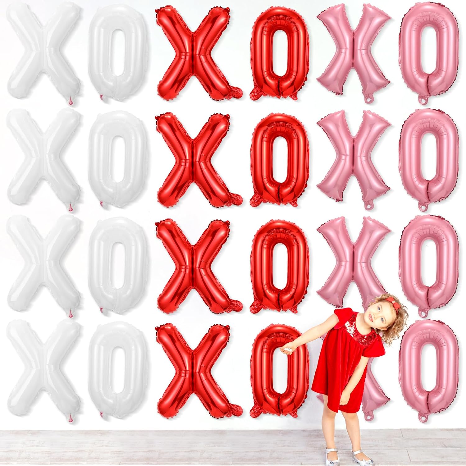 Amazon.com: Gemscream 24 Pcs Valentines Day 16 Inches XOXO Balloons ...