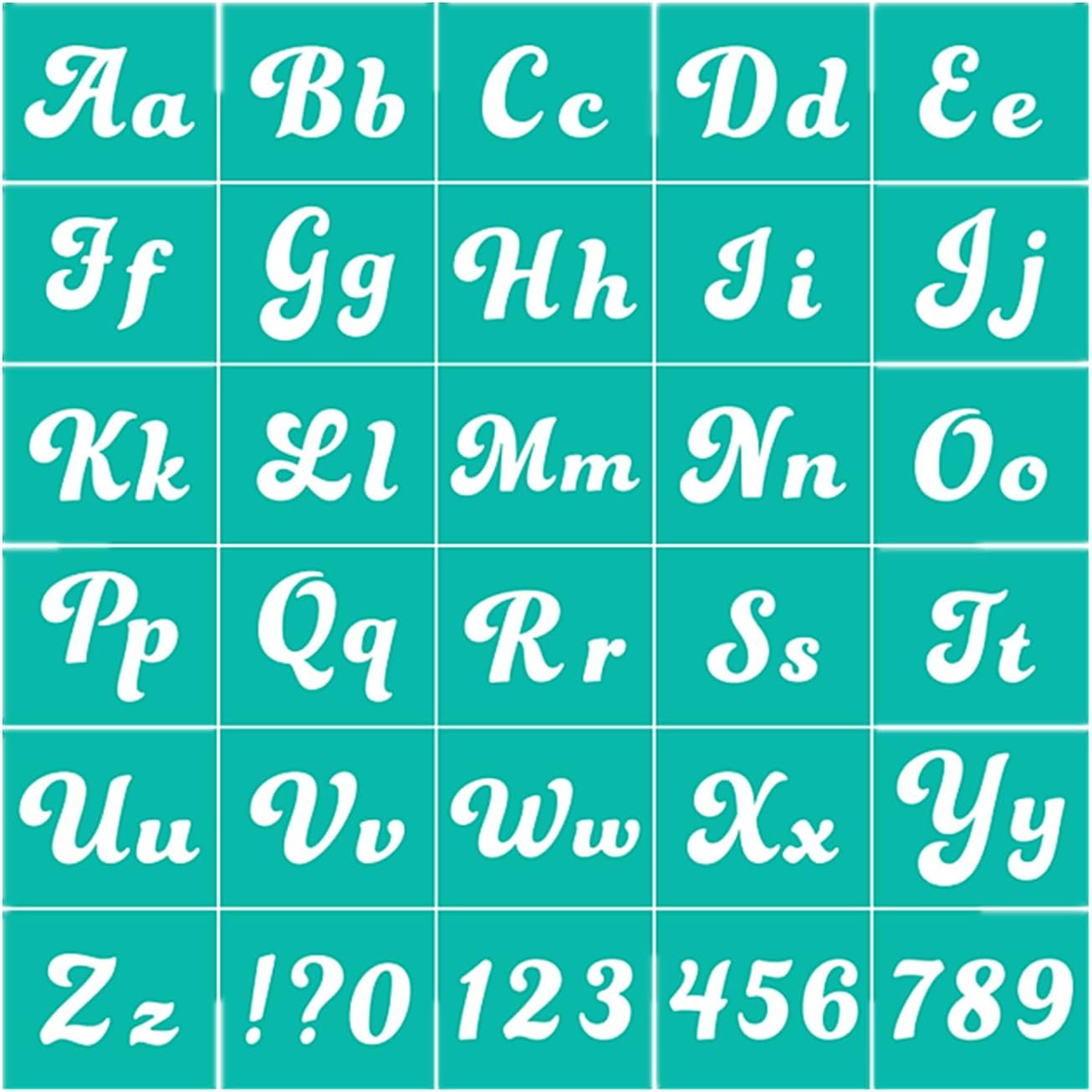 Amazon.com: JAJADO Reusable Letters and Numbers Alphabet Templates Self ...