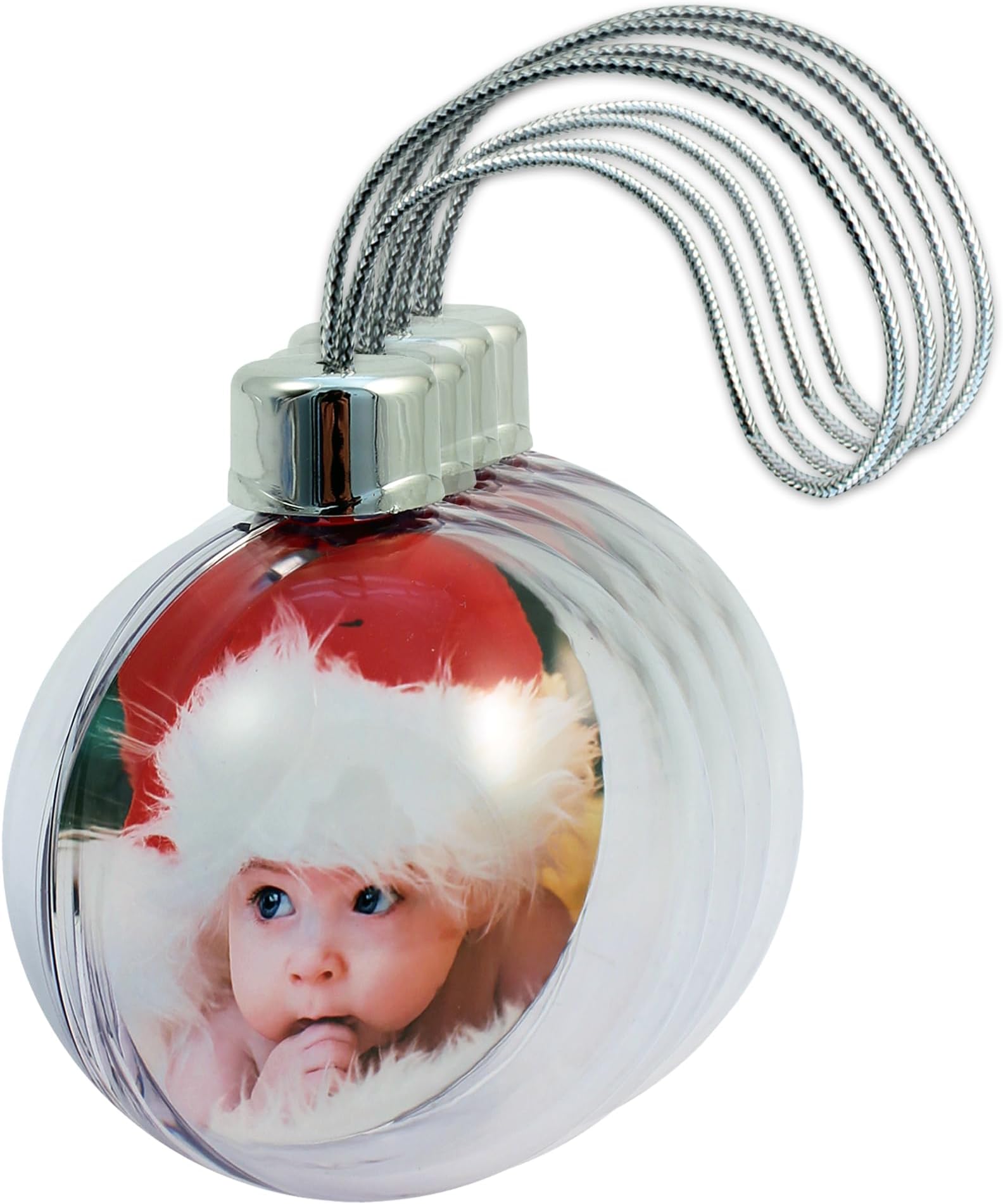 BELLE VOUS Photo Baubles (10 Pack) - Clear Baubles with String Holds 2 ...