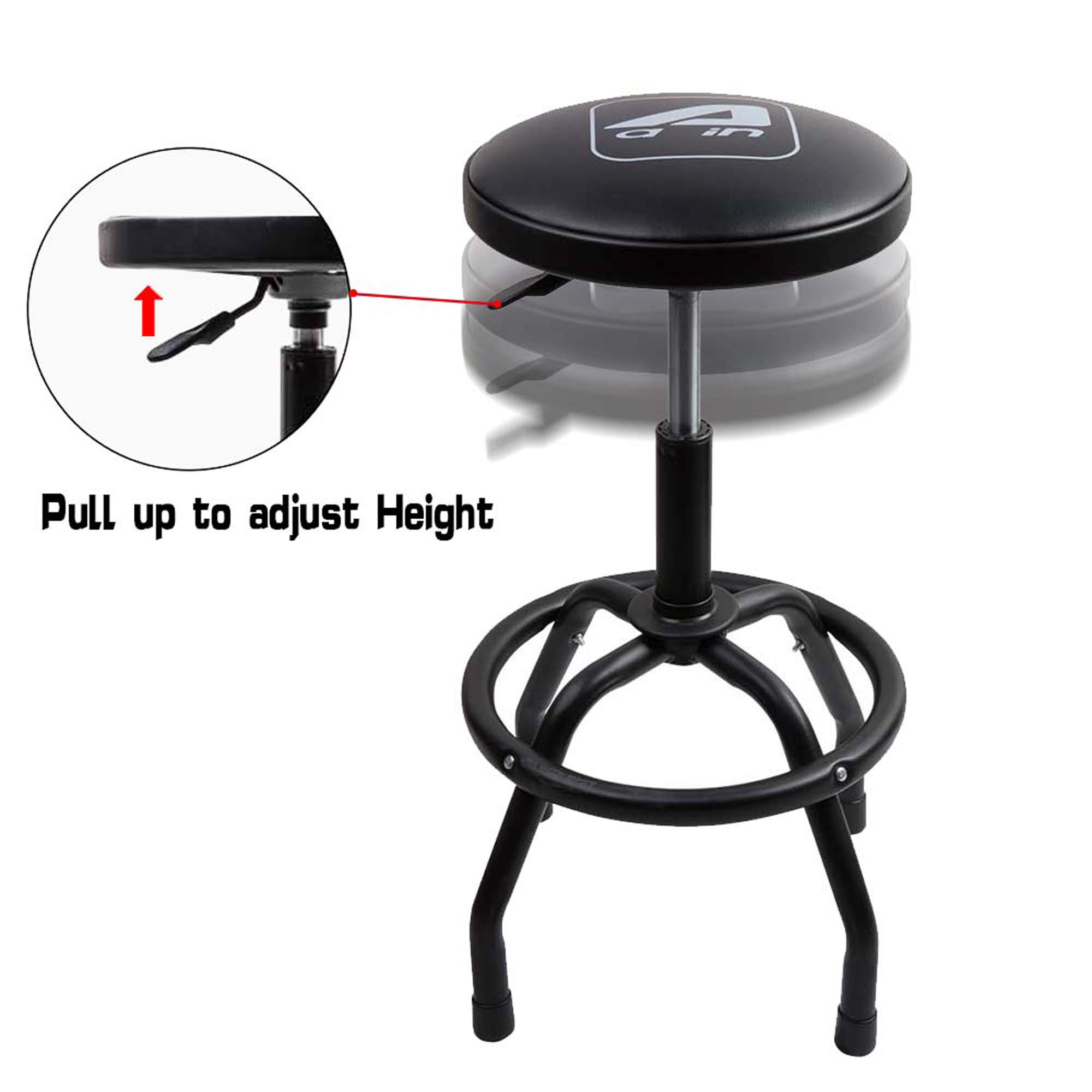 Snapklik.com : A A IN LT13 Industrial Swivel Shop Stool 250lb Capacity ...