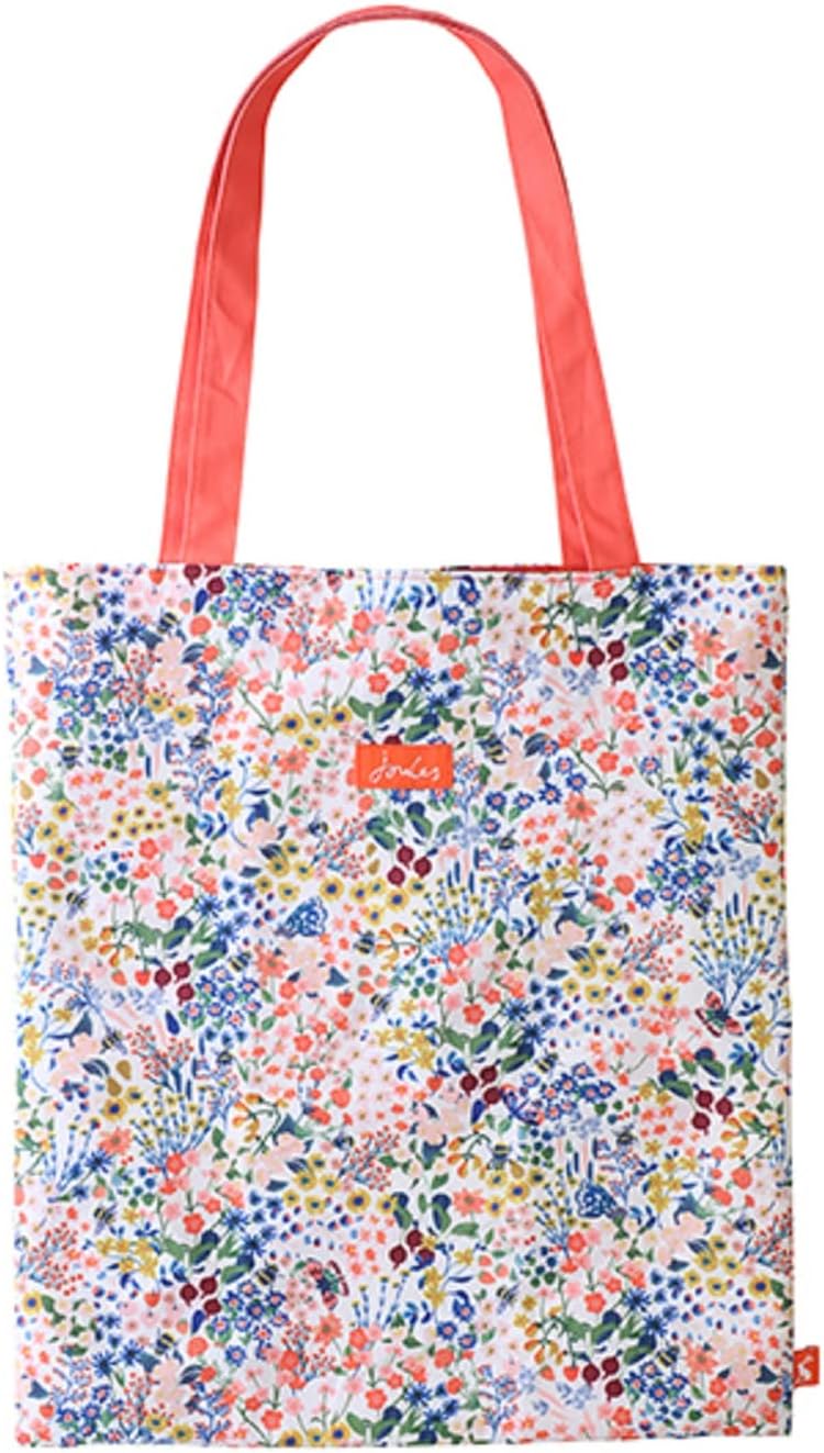 Joules Bright Side Floral Foldable Reusable Shopping Tote Bag : Amazon ...