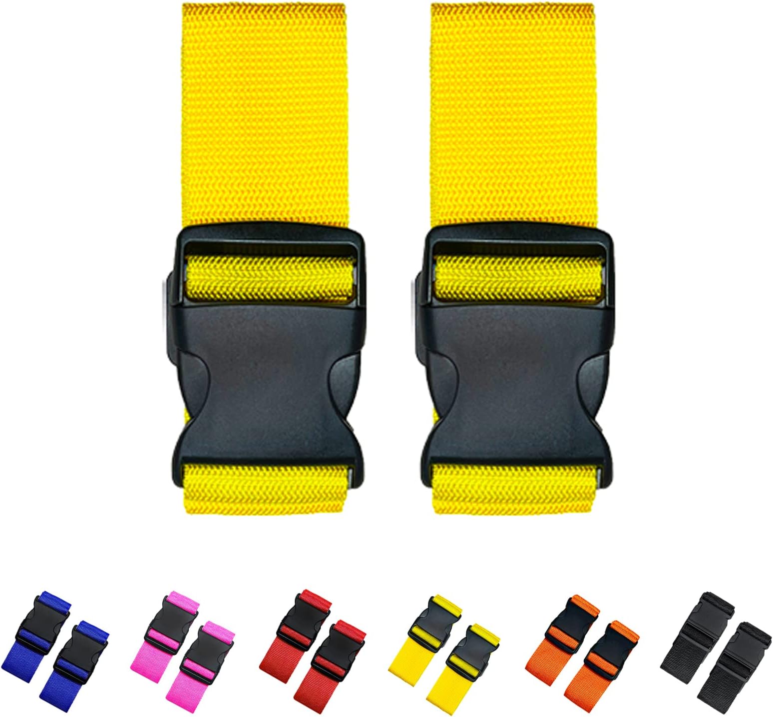 2 Pack Suitcase Straps, Bright Color Adjustable Luggage Belts, TSA ...
