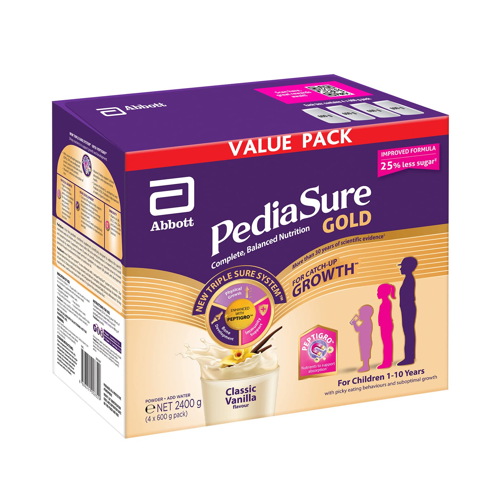PEDIASURE Peptigro Vanilla (For Children, 1 to 10 Years Old) 2.4Kg ...