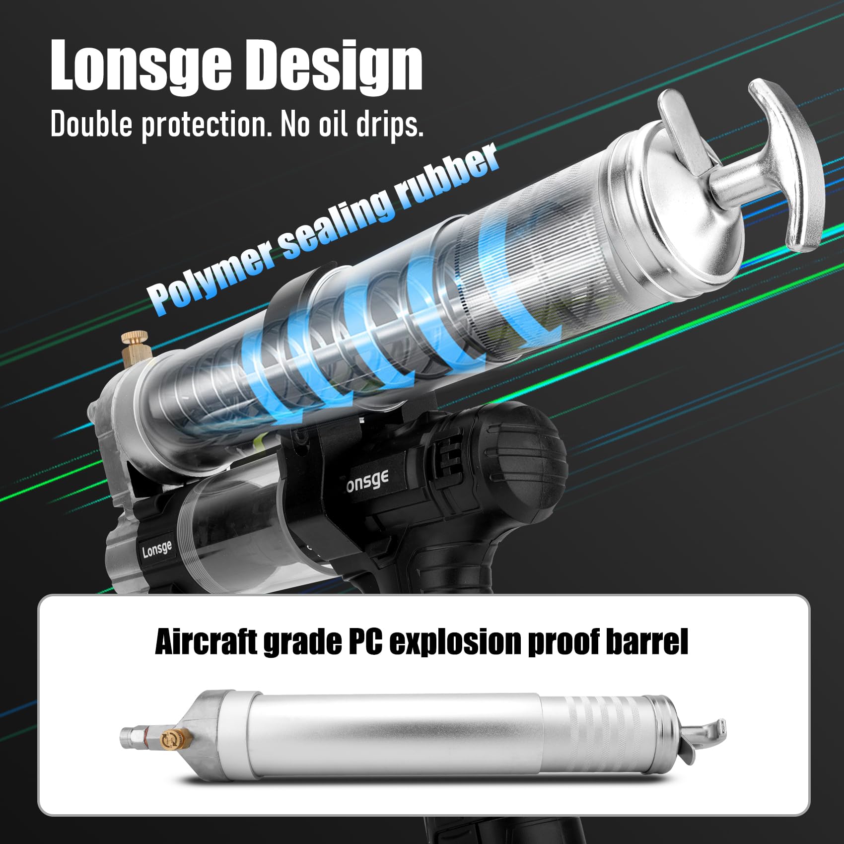 Snapklik.com : Grease Gun Attachment For Cordless Drill,High-Pressure ...