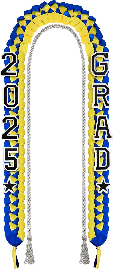 Amazon.com: Cindeer 2025 Graduation Ribbon Lei Set Handmade Braided ...