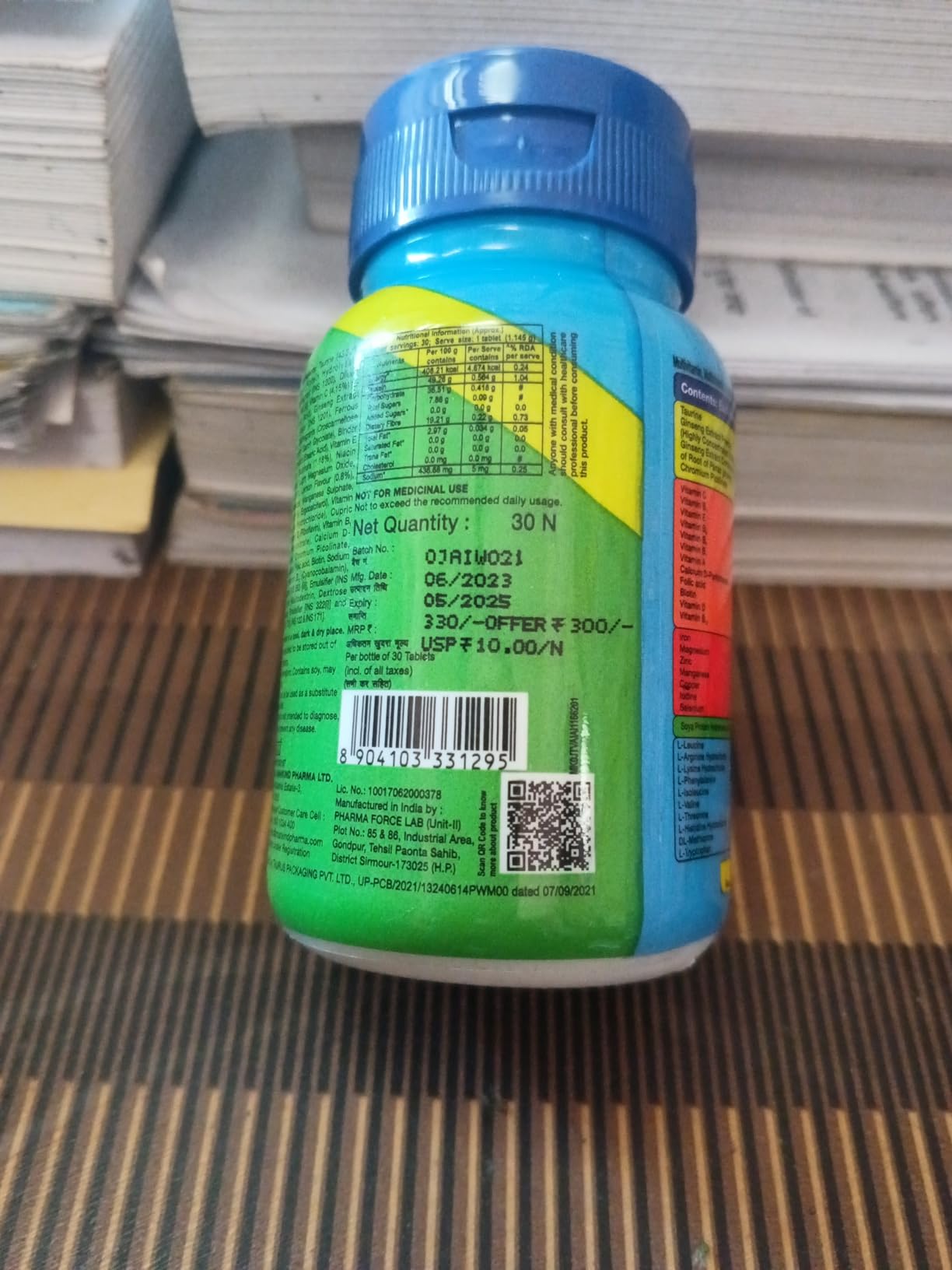 Mankind's Health OK Multivitamin With Natural Ginseng, Taurine Power ...