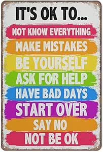 Amazon.com: Positive Affirmations Wall Art Canvas Painting Print It's ...