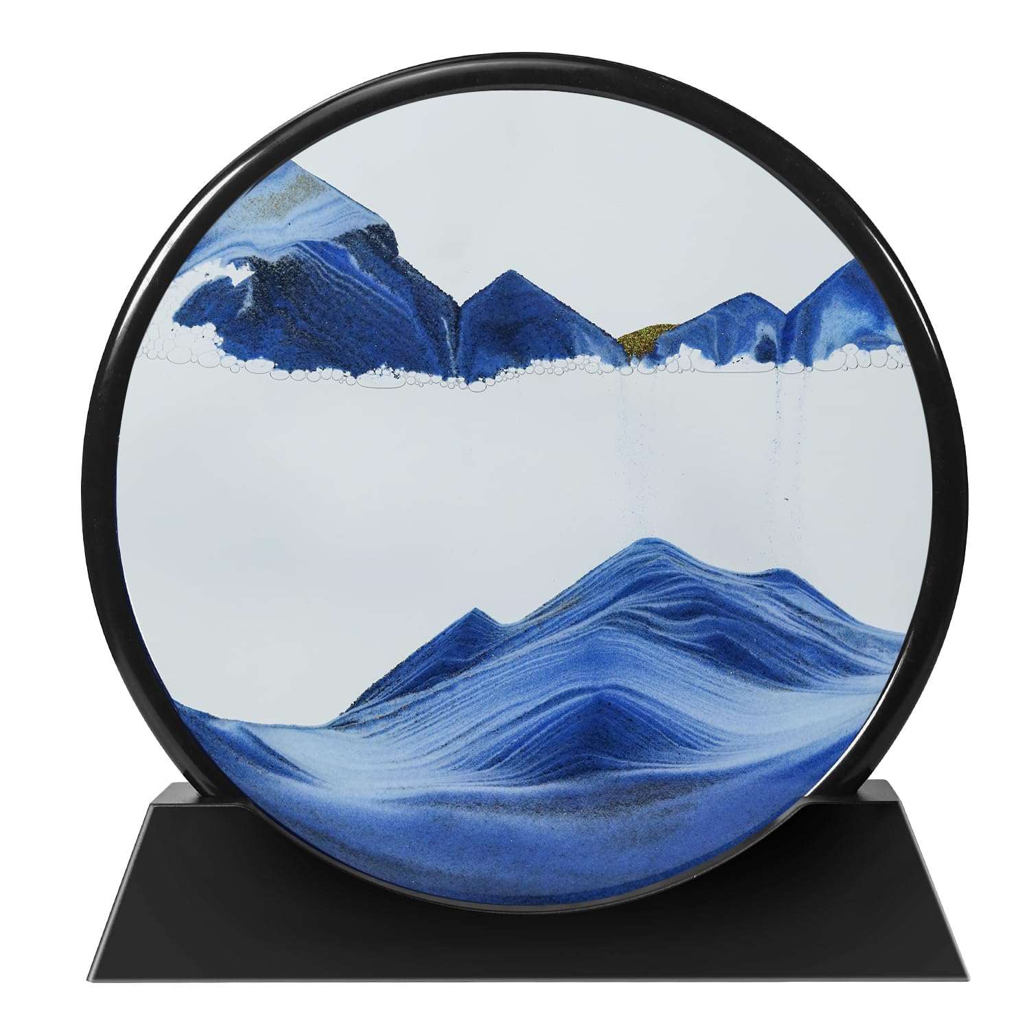 12 inches Moving Sand Art, 3D Round Deep Sea Moving Sand Art Liquid ...