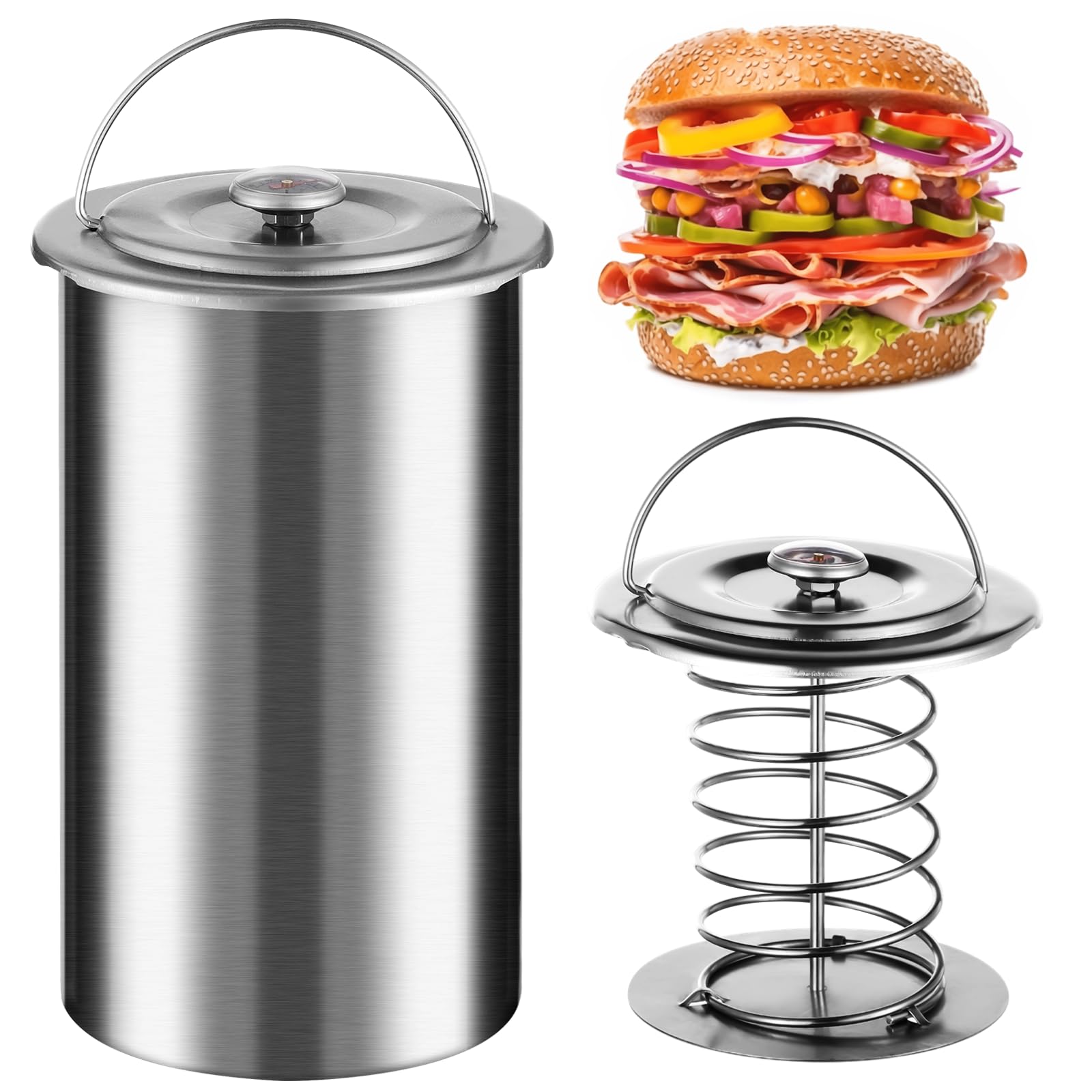 Snapklik.com : IKITEE Stainless Steel Ham Maker, Deli Meat Press, Meat ...