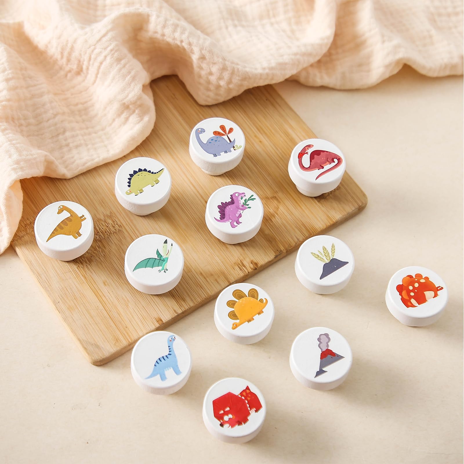 Amazon.com: Wooden Dinosaur Cabinet Knobs Decorative Wood Dresser Knobs ...