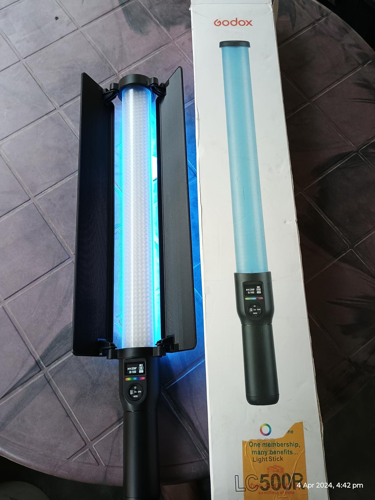 GODOX LC500R RGB LED Light Stick Lighting,2500K-8500K Full Color, 14 ...