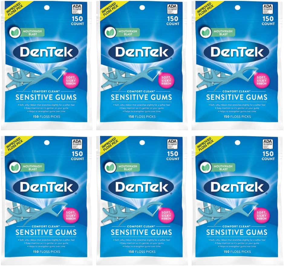 Amazon.com : DenTek Comfort Clean Sensitive Gums Floss Picks, Soft ...