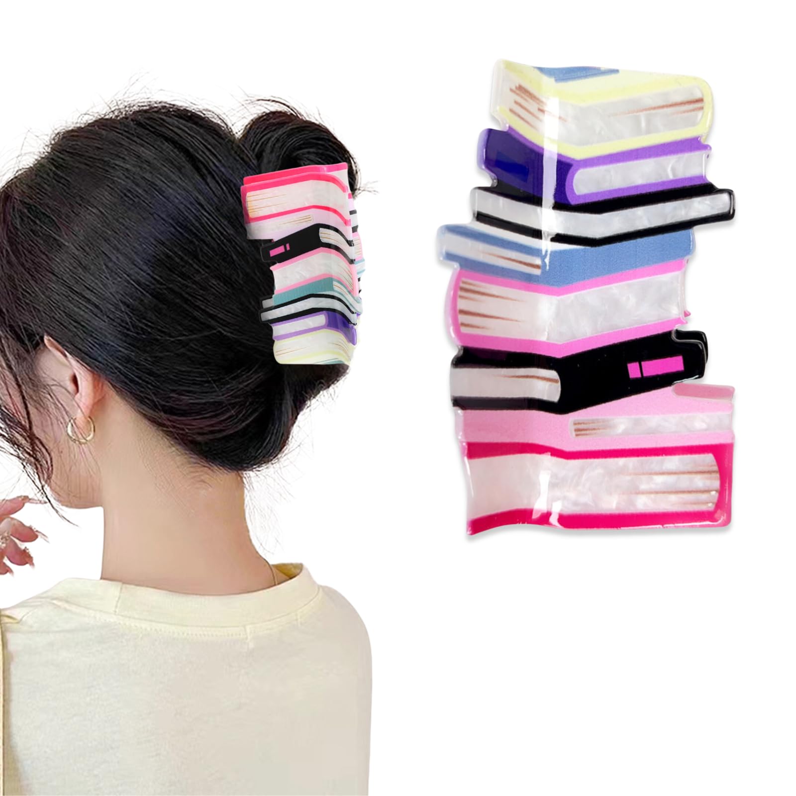 Amazon.com: Back to School Hair Claw Clips for Women Pink Teacher ...
