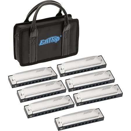 Amazon.com: Hohner PBH7 Piedmont Blues Harmonica Set - 7-Pack : Musical ...
