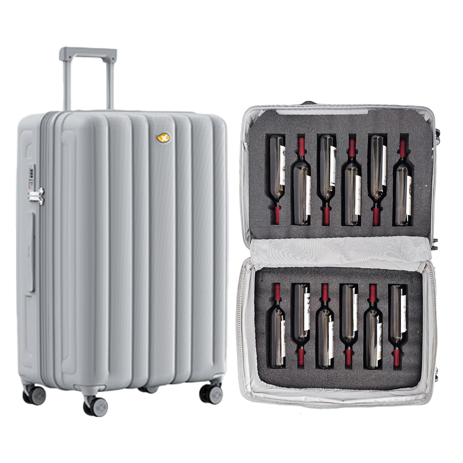 Amazon.com: Wine Suitcase for Airplanes, 12 Bottle Capacity, Durable ...