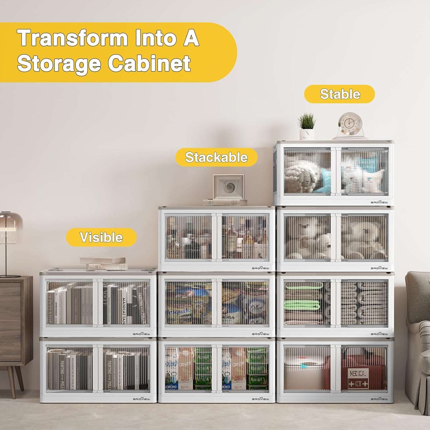 BROVIEW V5 – Contenedores de almacenamiento de plástico de 75 galones ...