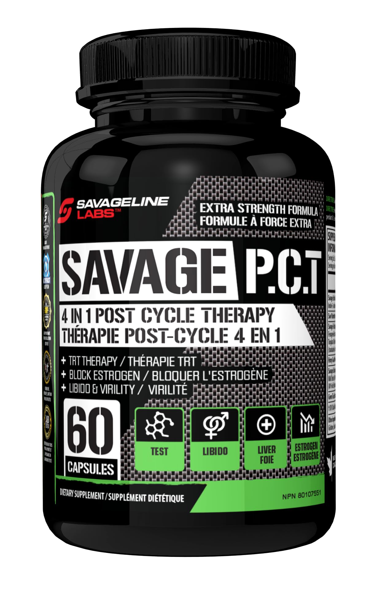 Savage PCT Recovery Capsules | Mens Health Support Capsules | Extra ...