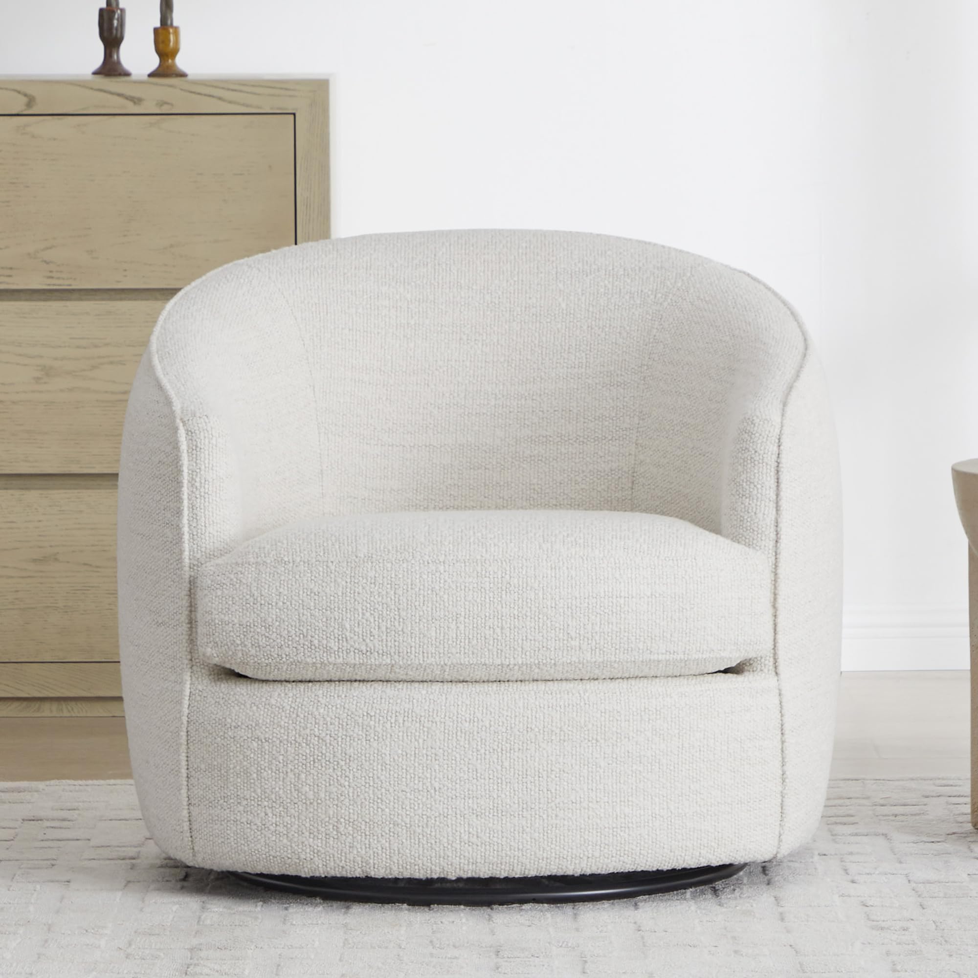 Amazon.com: Art Leon Swivel Barrel Chair, Modern Accent Chair with ...