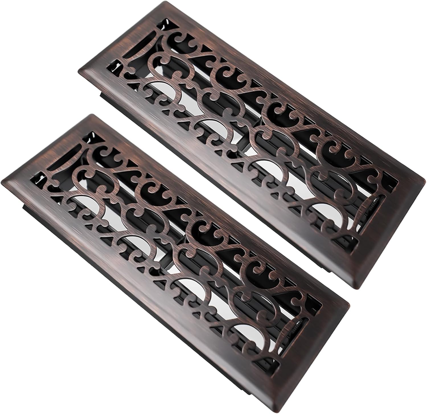 SANYCASA 2 Pack Floor Register 4x12 Inches Heavy Duty Walkable Steel ...