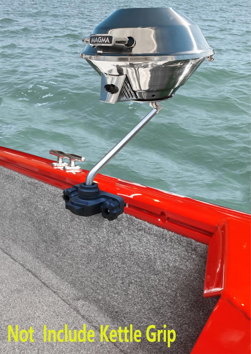 Snapklik.com : Marine Gas Grill Mount For 90 Degree Boat Track System ...