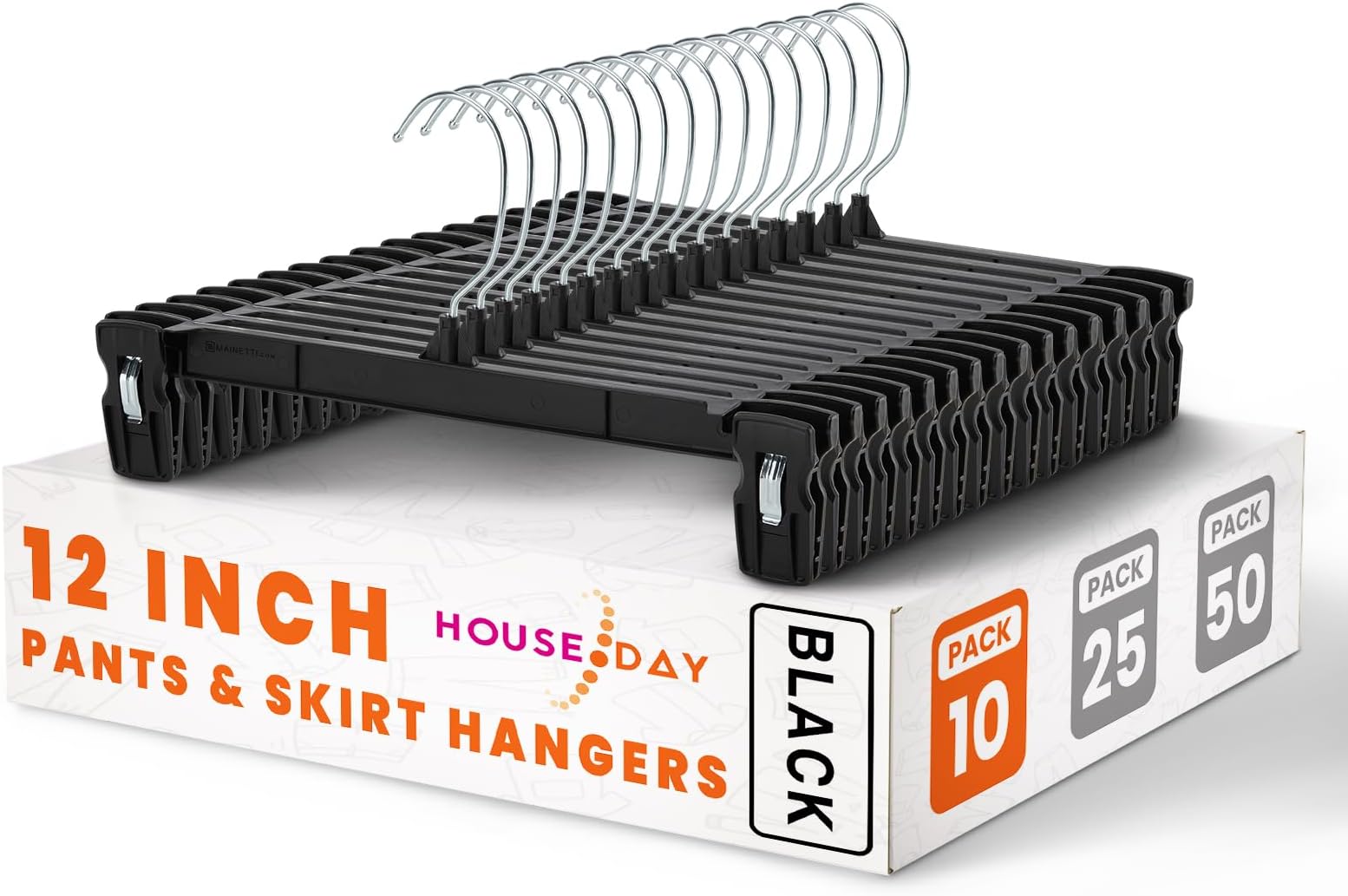 Amazon.com: LAMITOCS Pants Hangers with Clips, Skirt Hangers, 360 ...
