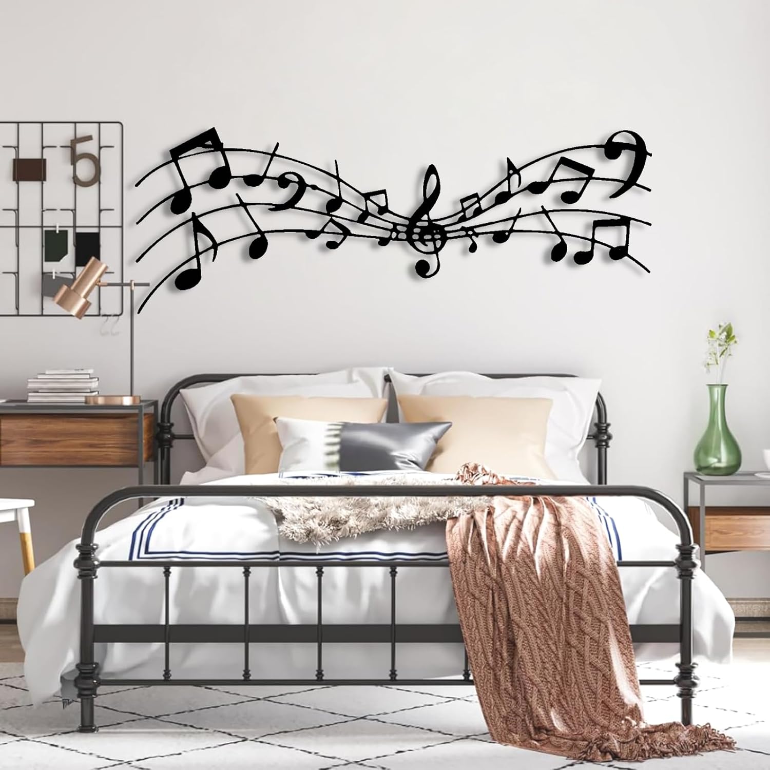 Amazon.com: cadeali Metal Wall Art - Music Notes, Decor Music, Notes ...