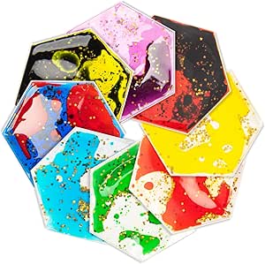 Amazon.com: LONGKING 8-Pack Hexagon Liquid Tiles for Kids, Soft Gel ...