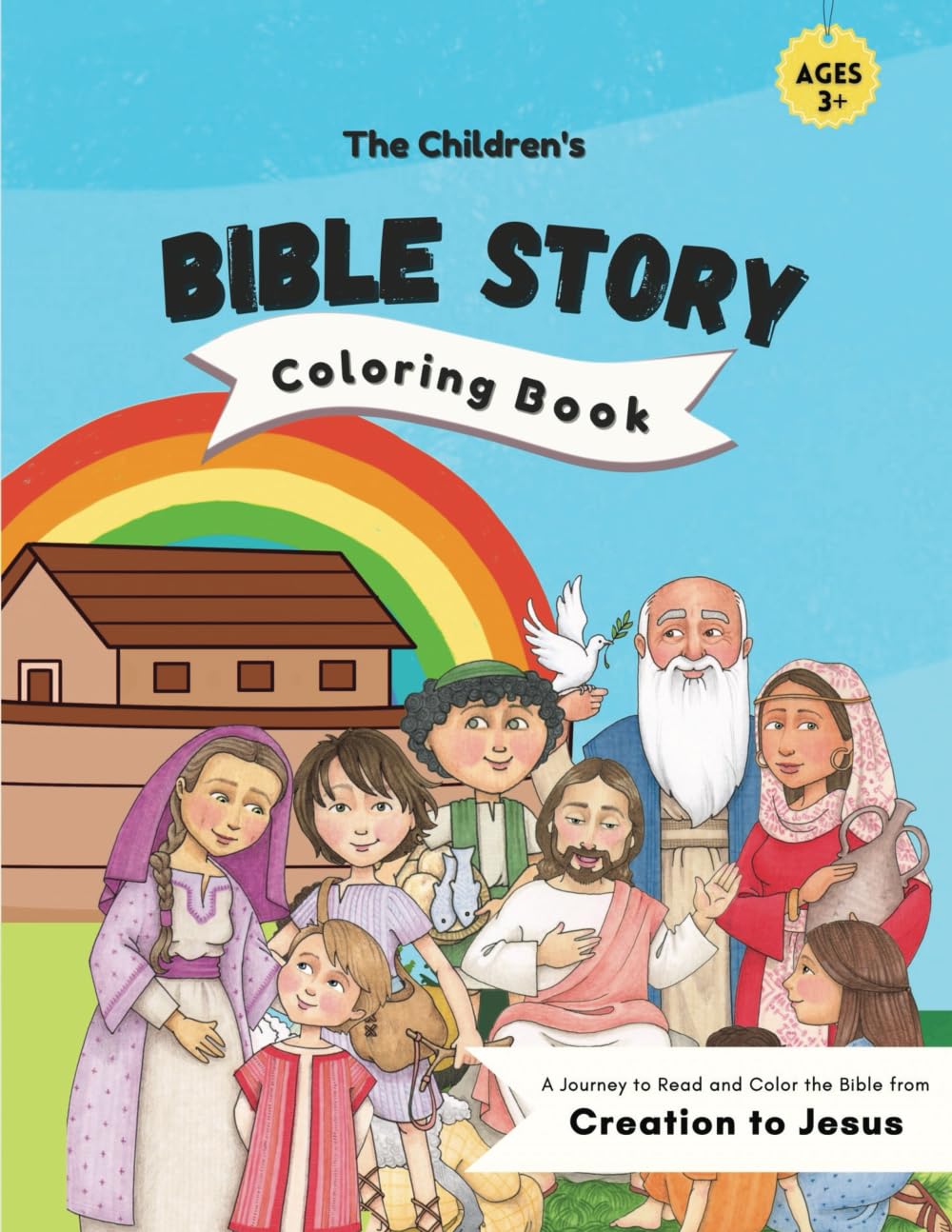 The Children's Bible Story Coloring Book: A Journey to Read and Color ...