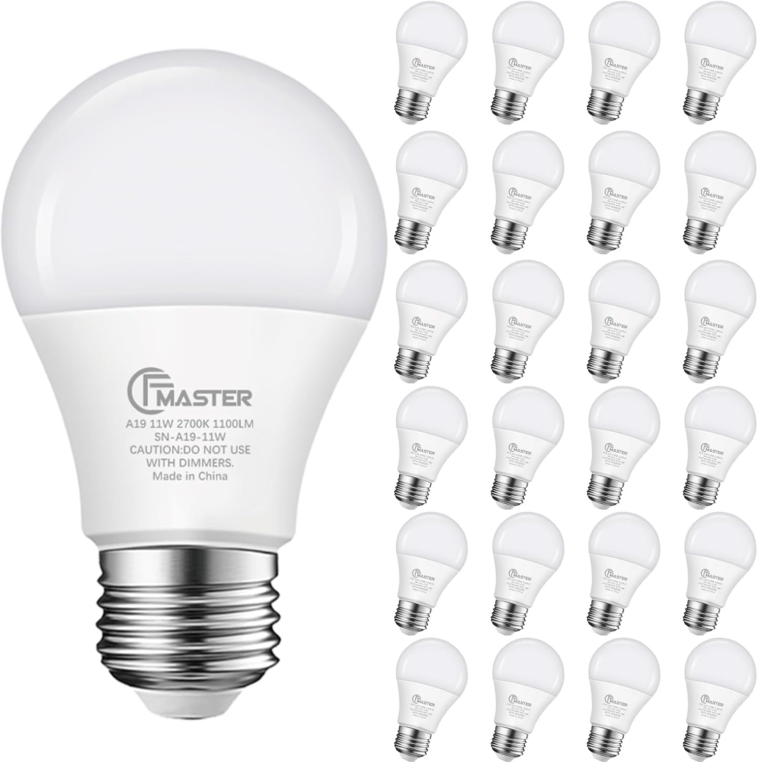 JIANGSILING A19 LED Light Bulb, 75W Equivalent LED Bulb, 11W 2700K Warm ...
