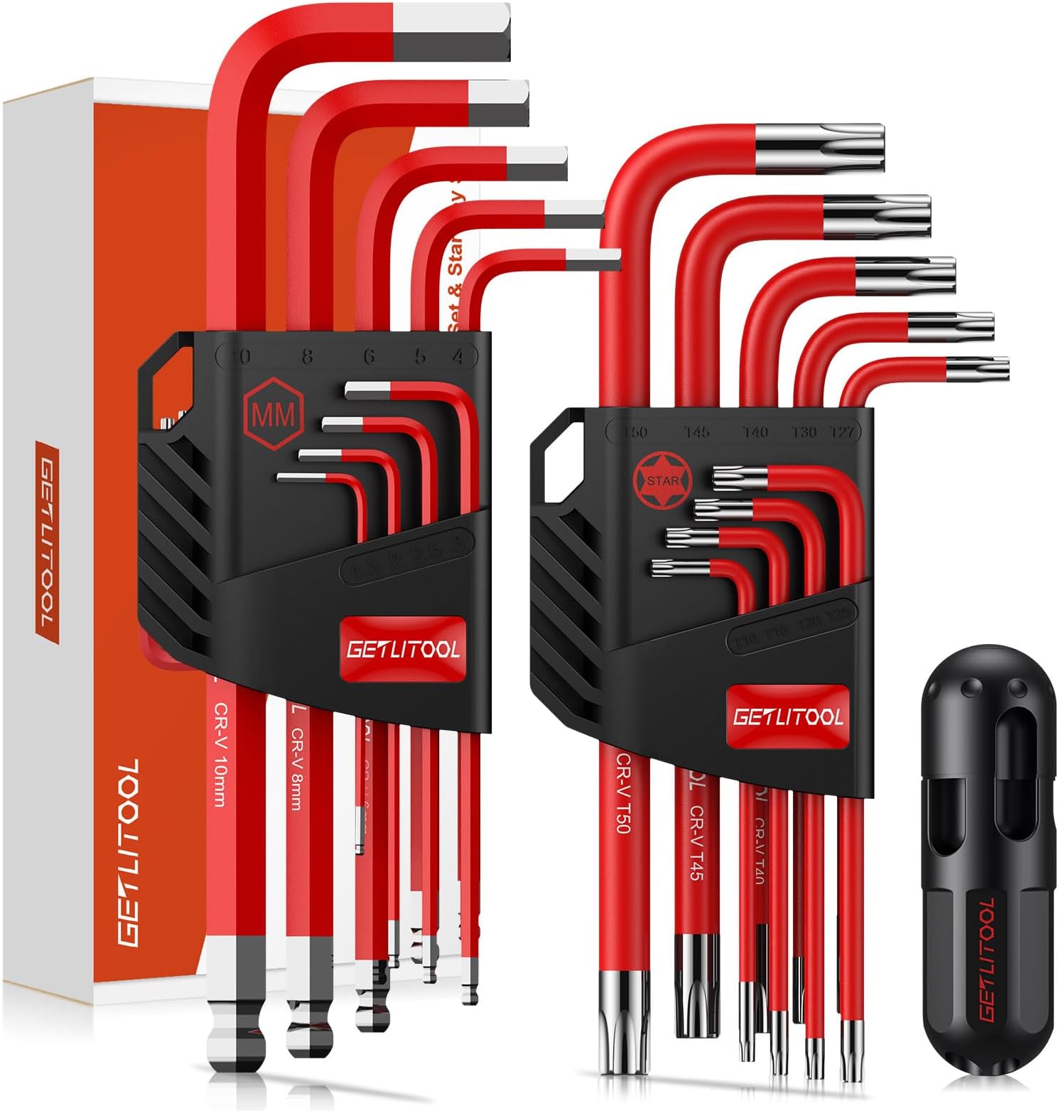 GETLITOOL Jeu de Clé Allen 18PCS Clé Allen & Clés Torx Set de Clés ...