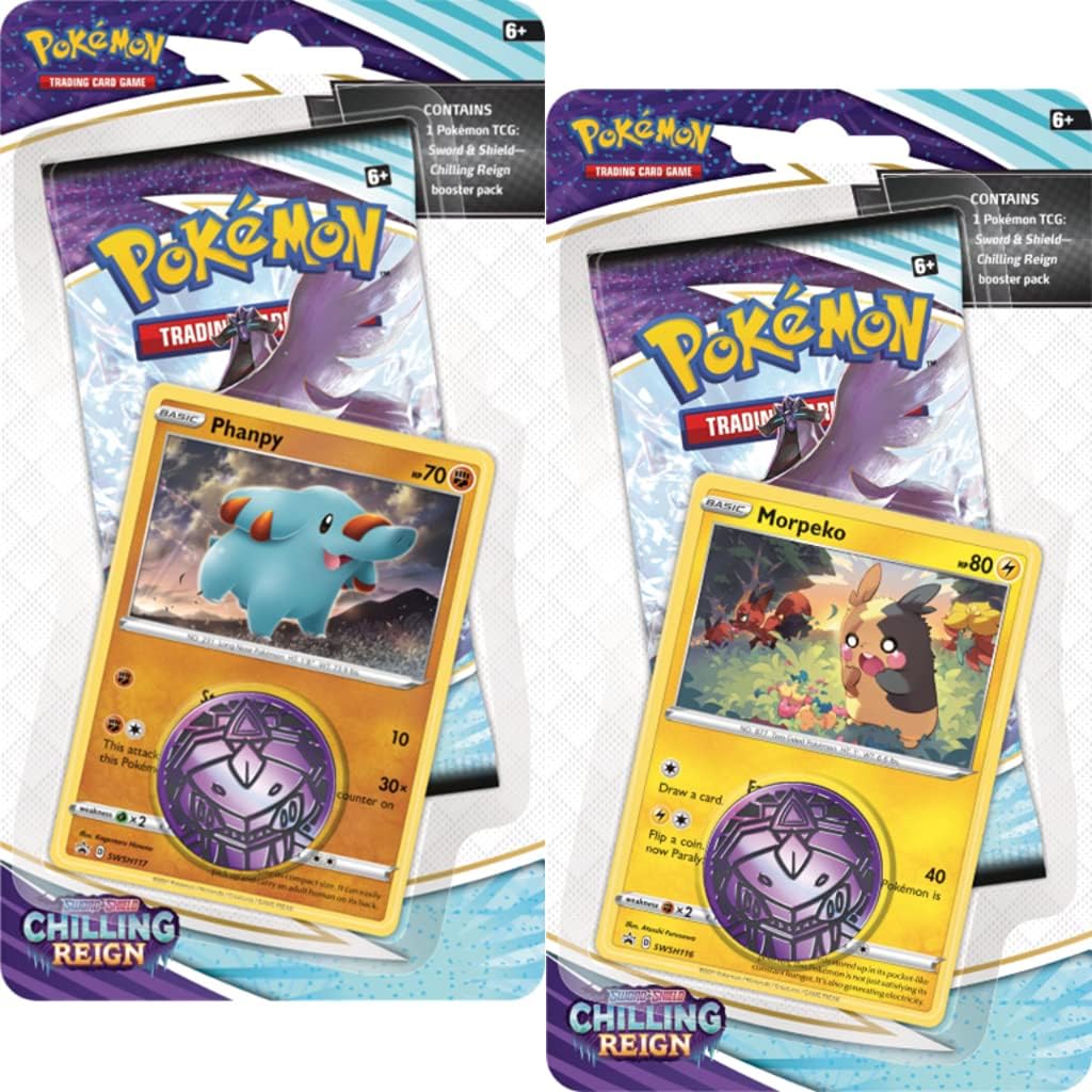 Amazon.com: Pokemon Chilling Reign Checklane Blister Packs Morpeko ...