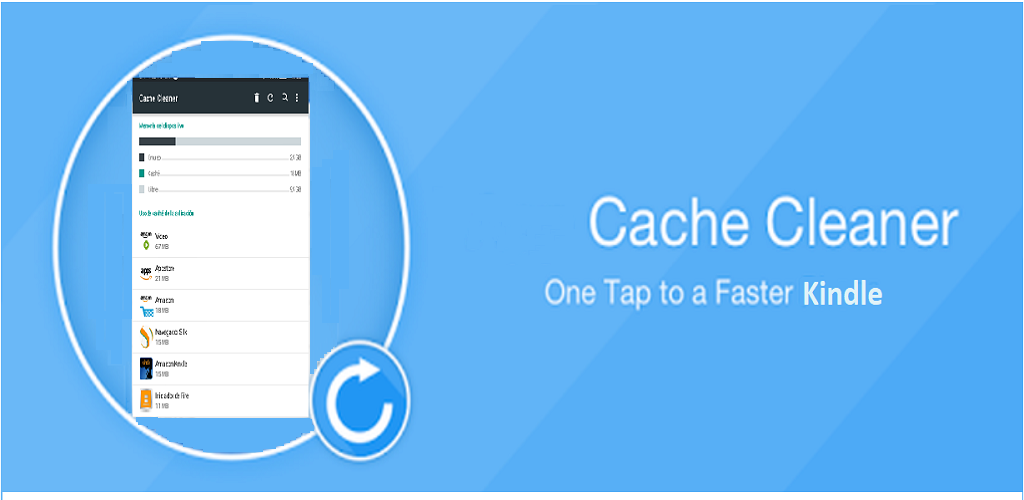 Aplicación Cache Cleaner (Optimizador) para Kindle Fire en Amazon Appstore