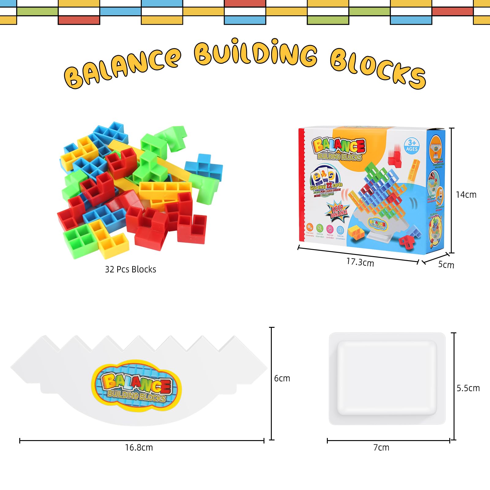 Snapklik.com : 32pcs Balance Stacking Blocks Game-Stacking Blocks ...