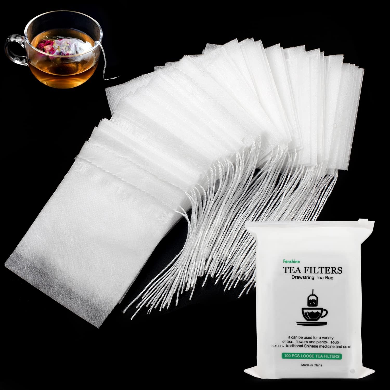 Amazon.com: 400 Pcs Disposable Tea Bags for Loose Leaf Tea ...