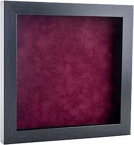 Amazon.com - 6x6 Shadow Box Frame Charcoal Gray Wood | with a 3/4 ...