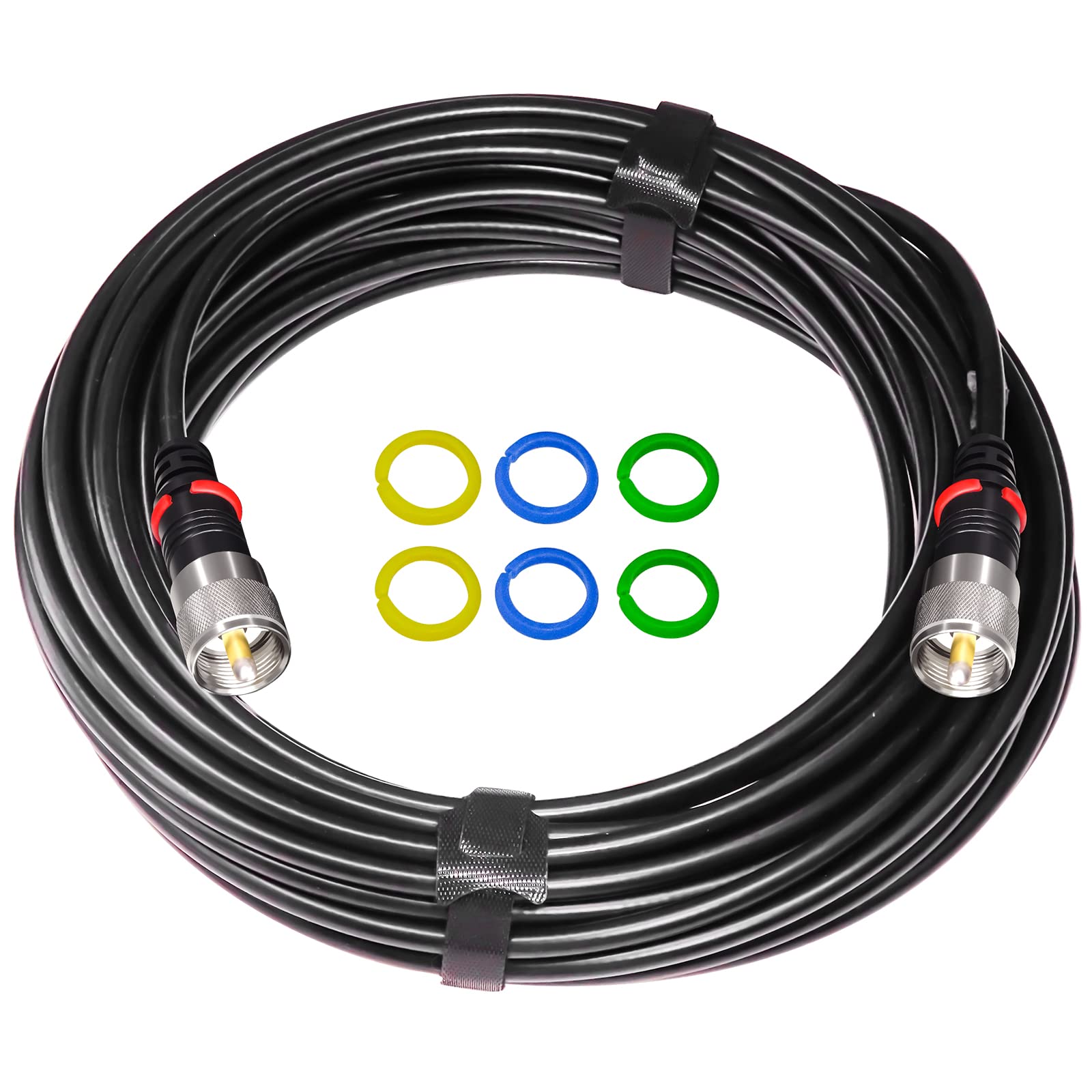 Buy Goupchn RG8x Coaxial Cable CB Coax Cable 50ft UHF PL259 Male Plug ...