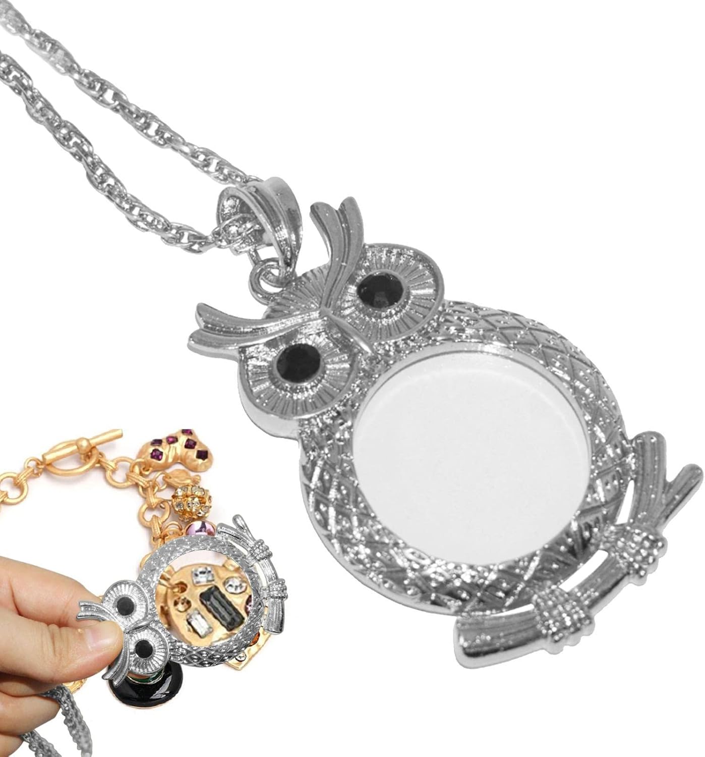 Onlynery Magnifying Glass Necklace for Women | 6X Monocle Magnifying ...