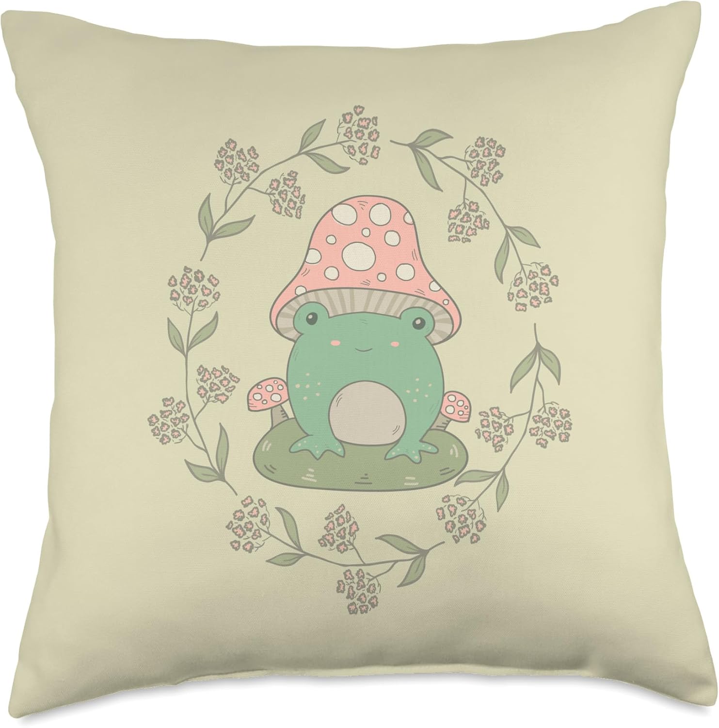 Amazon.com: Cottagecore Frog With Flower Wreath by GB Frog Cottagecore ...
