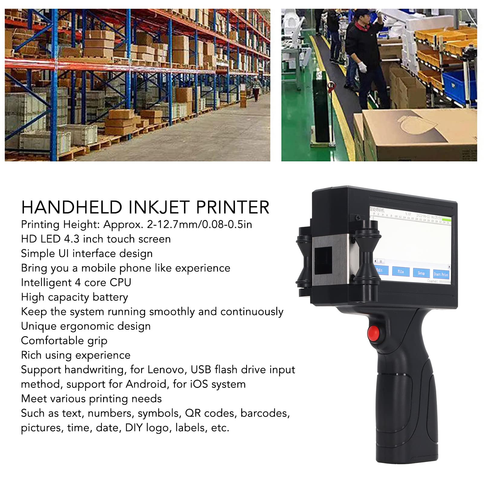 Snapklik.com : Handheld Inkjet Printer Label Printer For Printing ...