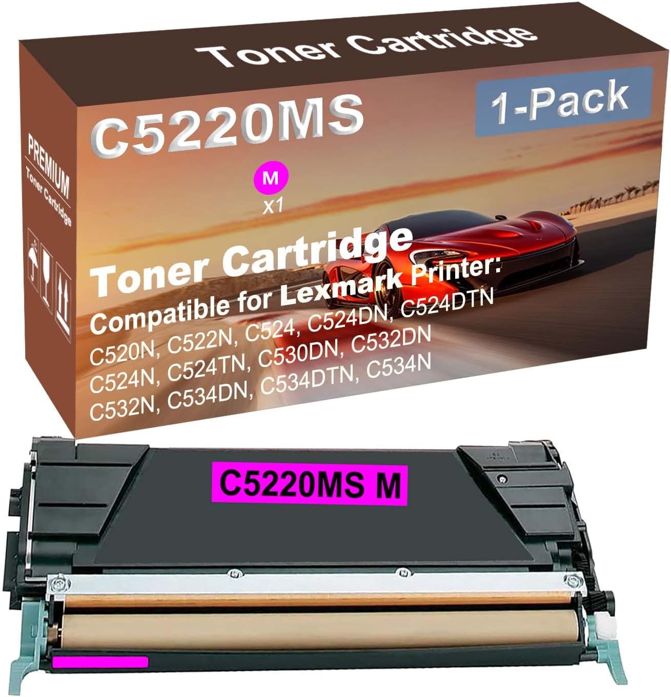 Amazon.com: 1-Pack (Magenta) Compatible High Yield C5220MS Laser ...