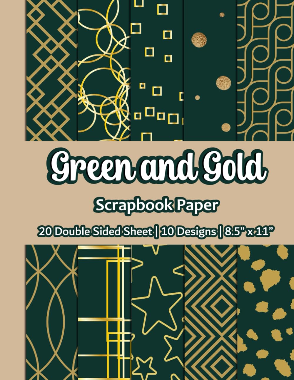Green And Gold Scrapbook Paper: Glitter Metalic Gold Scrapbook Paper ...