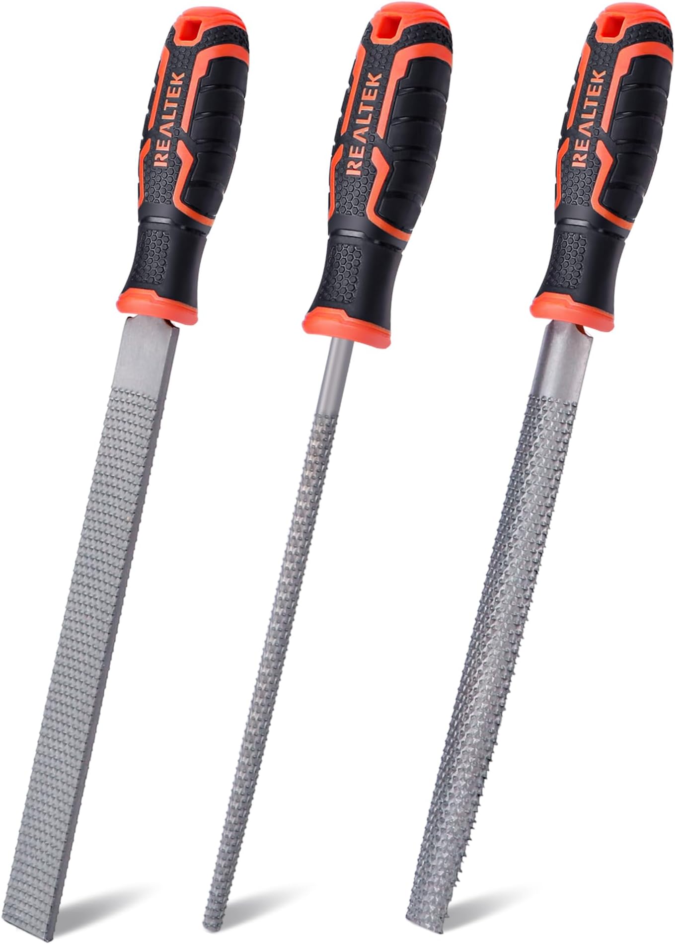 3PC RASP File Set Round Flat Half Round Wood Metal Filling DIY ...