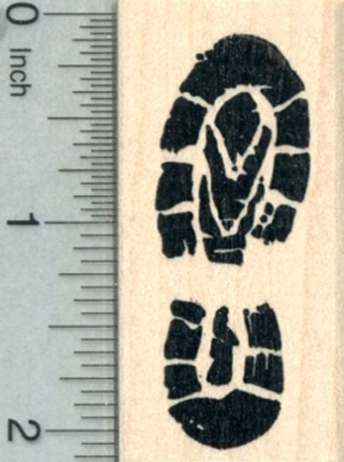 Amazon.com: Hiking Footprint Rubber Stamp, Left Boot Tread or Track ...