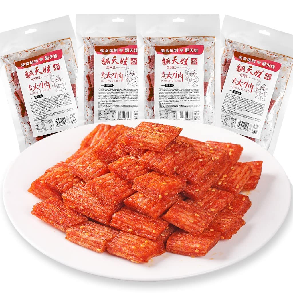 Amazon.com : JTEDZI Latiao Spicy Strips 4 Bags Net Weight 452g/15.94oz ...