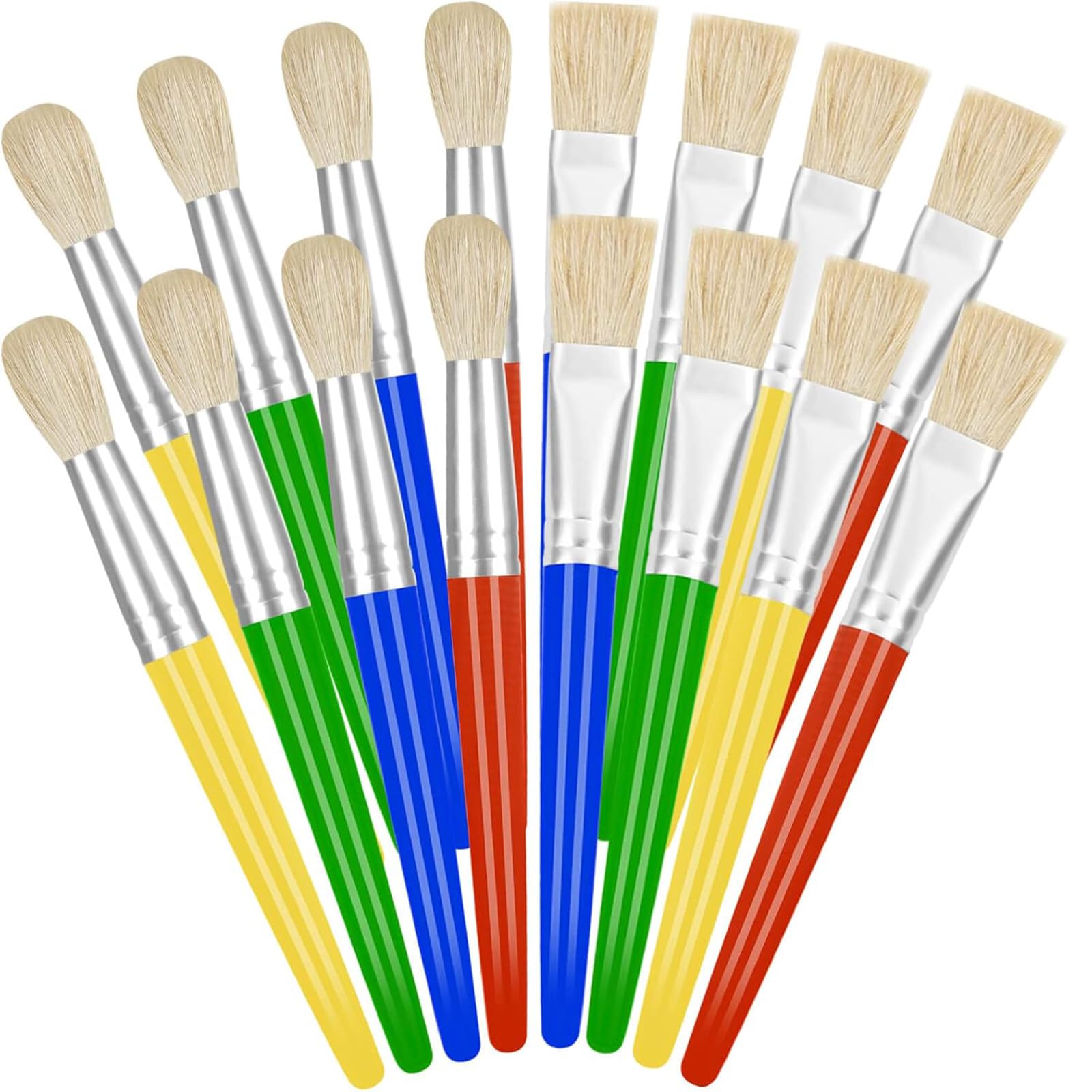 16 Pcs Paint Brushes for Children, Kids Paint Brushes, Childrens Paint ...