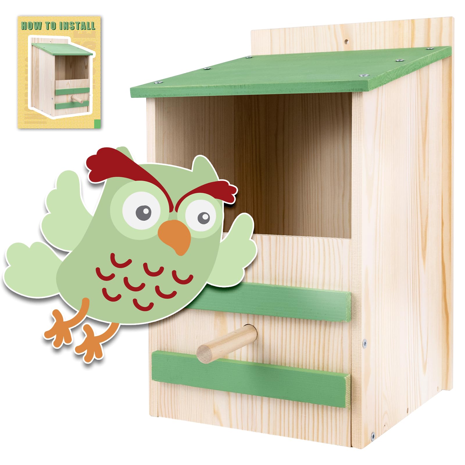 Amazon.com: Owl House for Outside, Screech Owl Nesting Box, Large ...