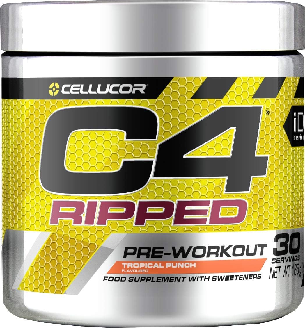 C4 Ripped Pre Workout Powder Supplement - Tropical Cocktail | Pre ...