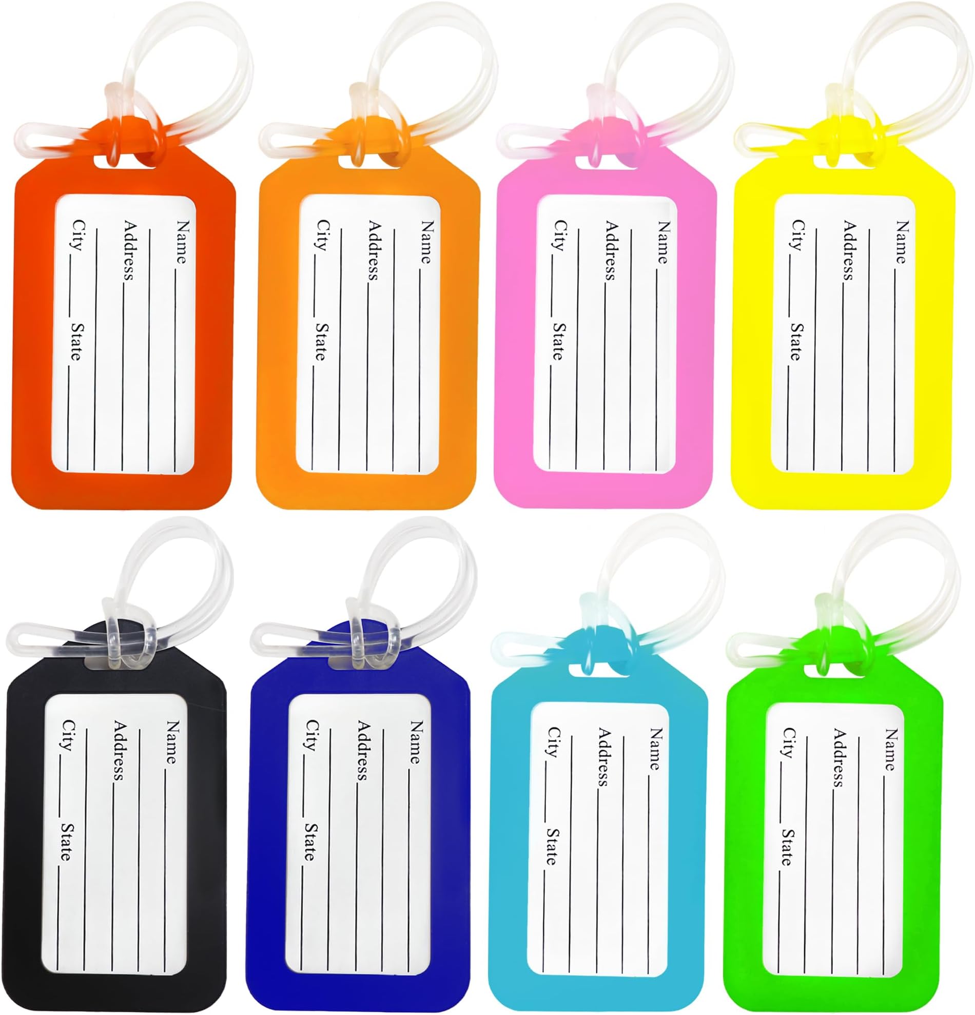 Amazon.com: Luggage Tags, Bag Tags for Luggage, 8 Pack Suitcase Tags ...