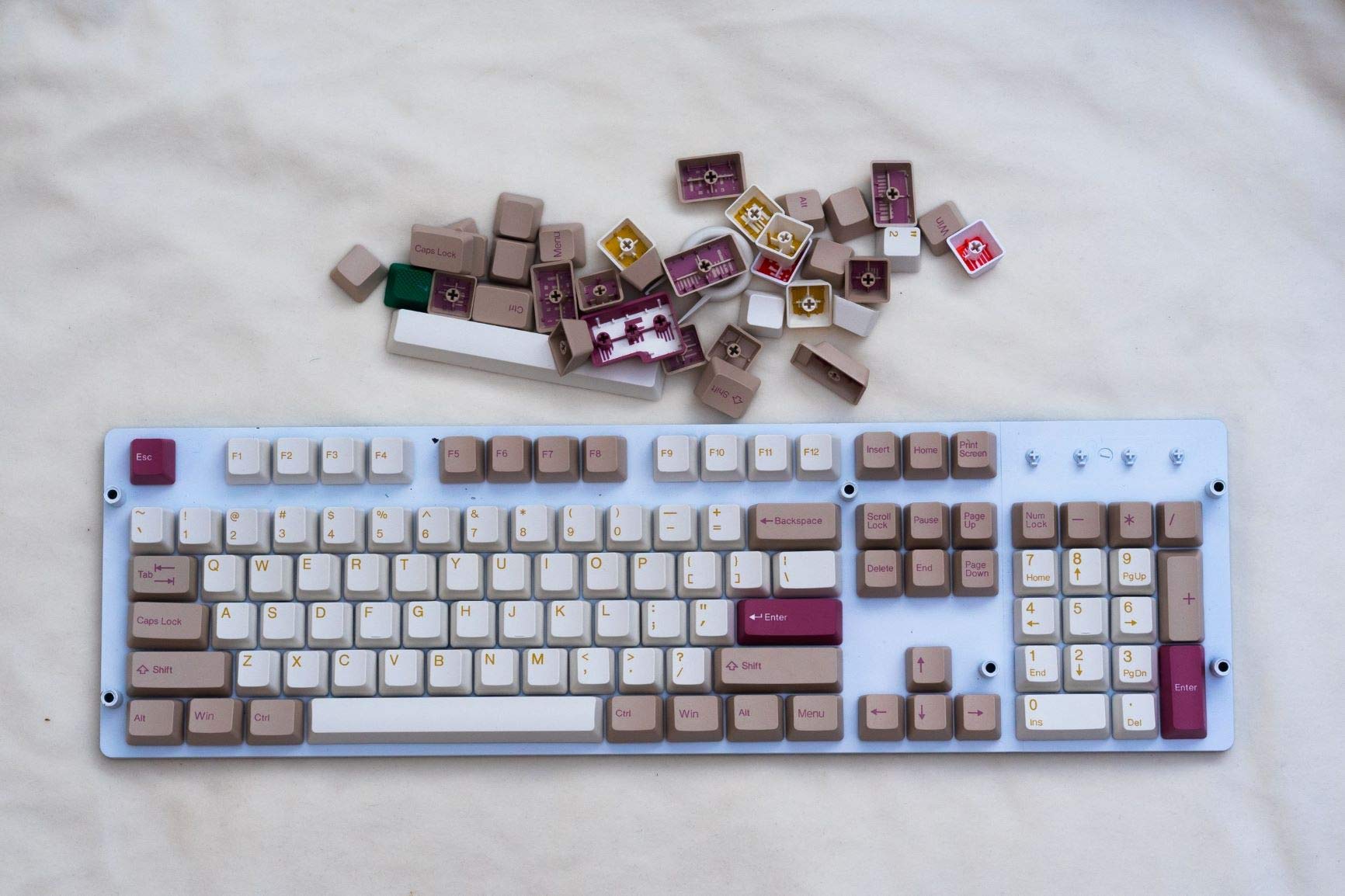 Buy Tai-Hao 137 Key Shell Sand Beach ABS Double Shot Keycap Set for Mx ...