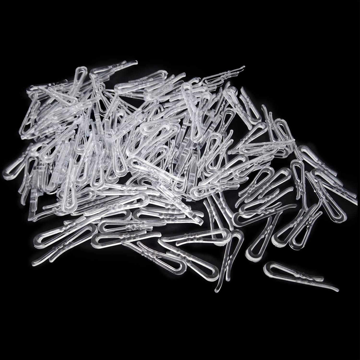 Amazon.com: DZS Elec 500pcs 38mm U Shape Transparent Plastic Alligator ...